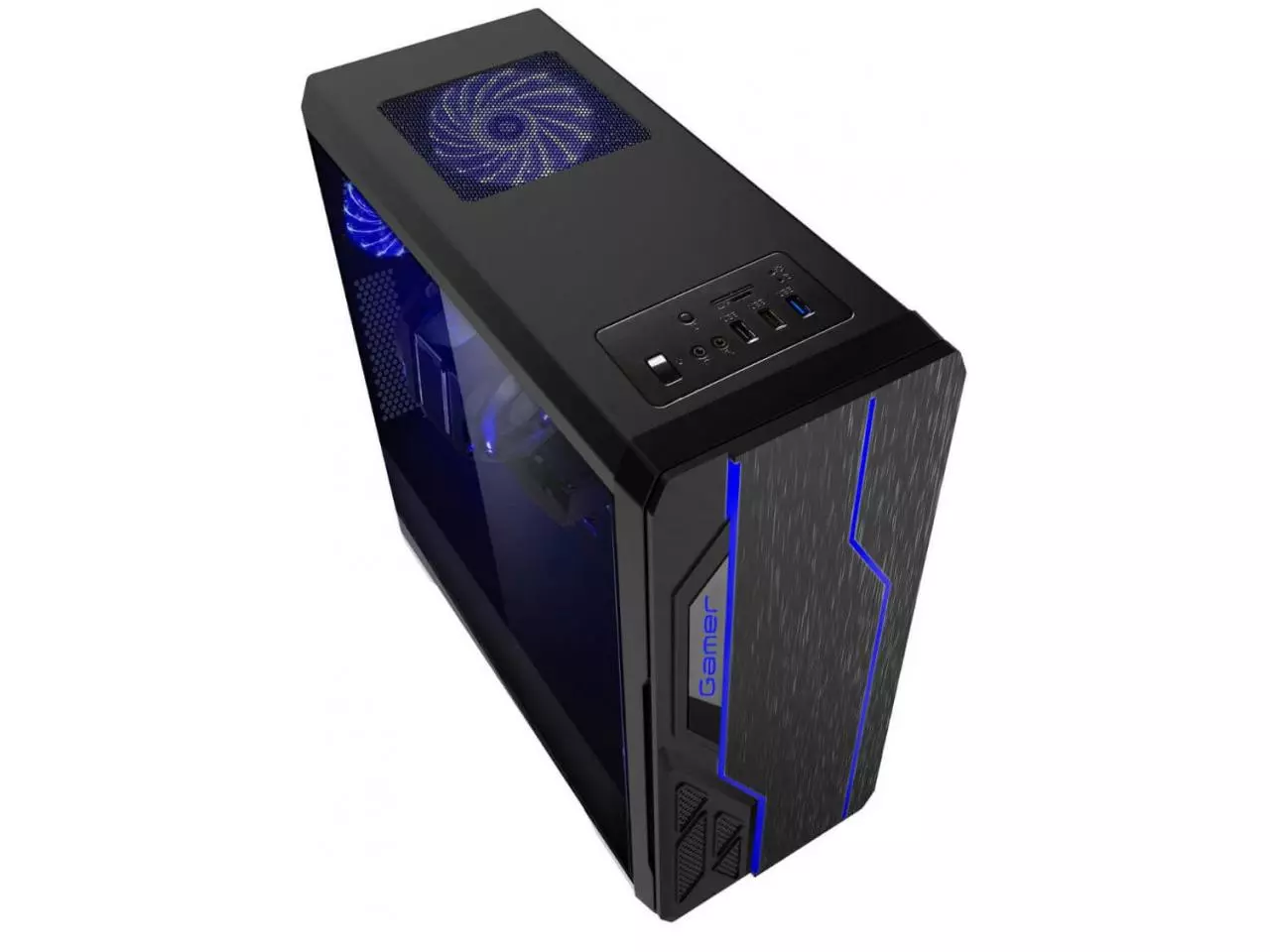 Gabinete Bluecase Gamer BG-009B RGB, Lateral em Acrílico, Mid Tower Black — HARDSTORE ...
