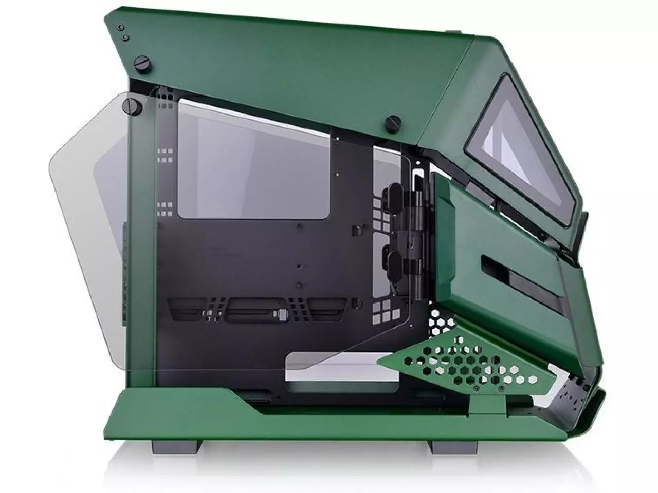 Gabinete Thermaltake AH T200 Racing Green, Laterais em Vidro Temperado ...