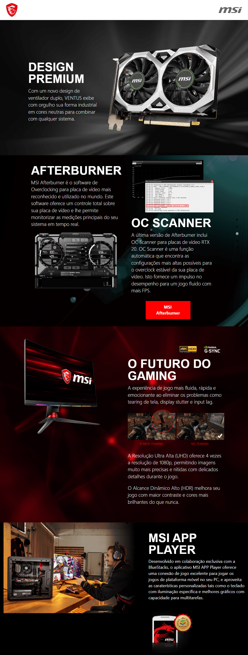 Placa de Vídeo MSI GeForce GTX 1650 D6 Ventus XS OCV1 4GB GDDR6 128-bit ...