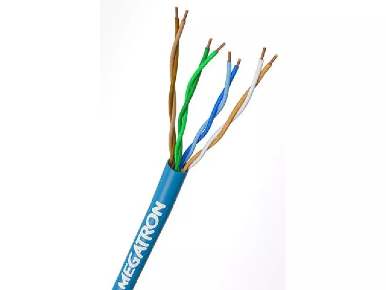 Cabo de Rede RJ-45 CAT5E (24 AWG, 4 PARES, CM) 100m Azul - Megatron ...